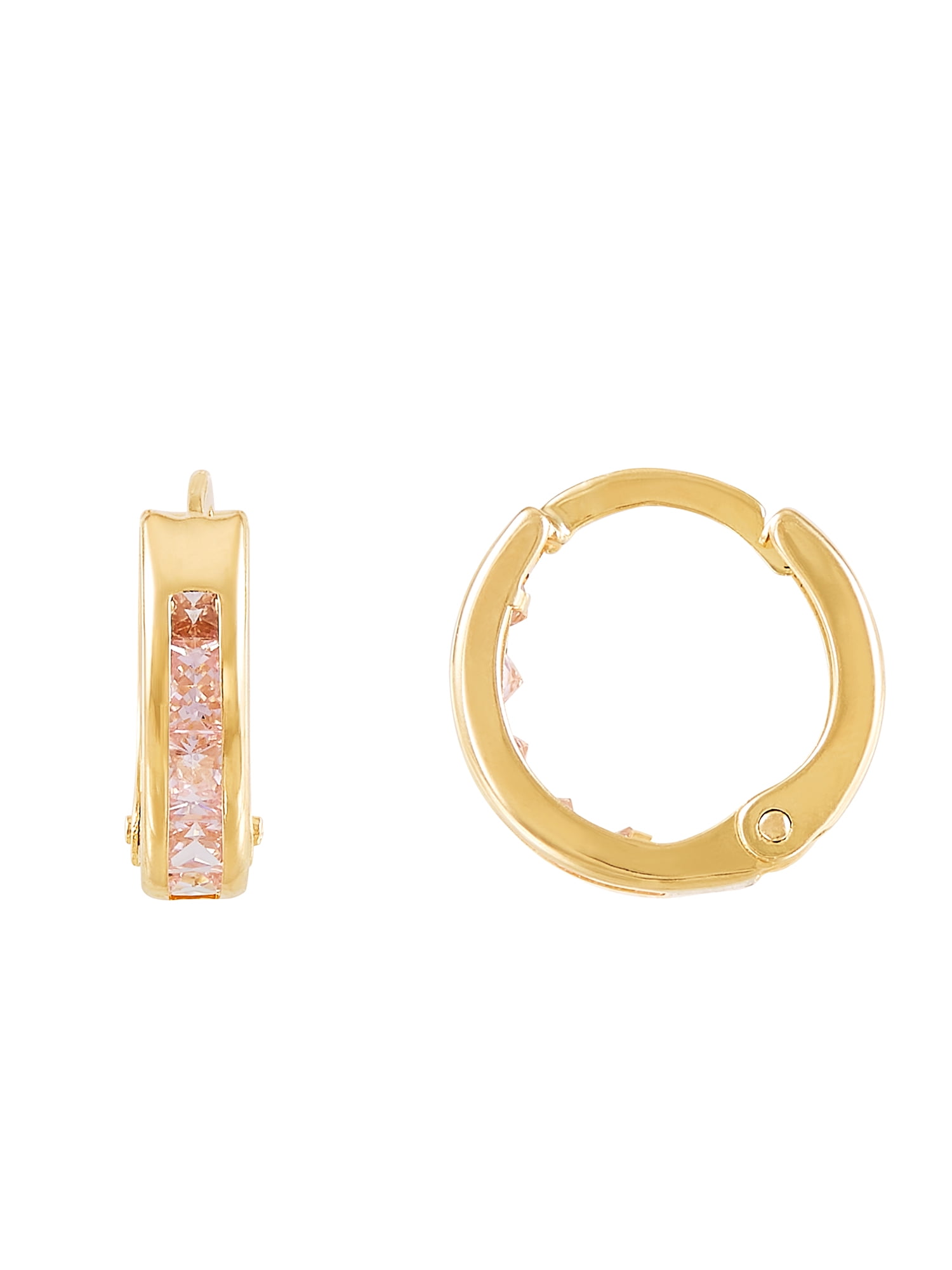 Brilliance Fine Jewelry 10K Yellow Gold Polished Huggie Style Hoop ...