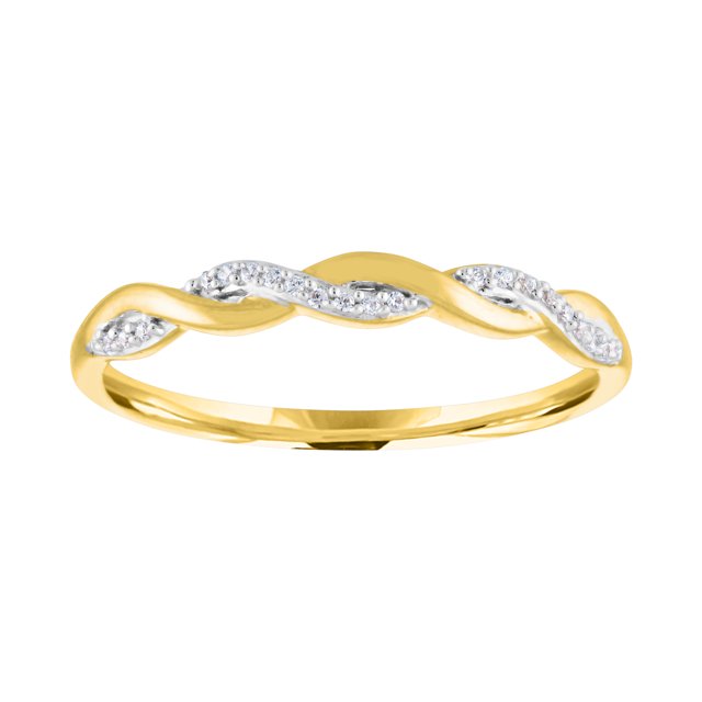 Brilliance Fine Jewelry 14kt Yellow Gold Plated Genuine Diamond Accent ...