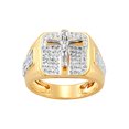 Brilliance Fine Jewelry Crystals Eagle Ring in Sterling Silver and 18K ...