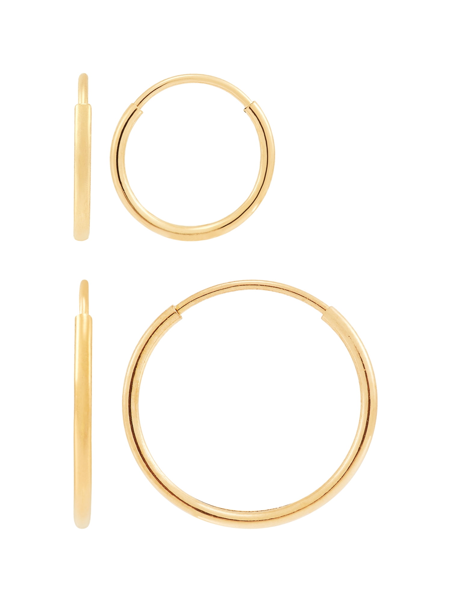 Brilliance Fine Jewelry Girls 10K Yellow Gold 10MM and 14MM Endless ...