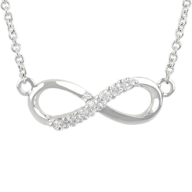 Brilliance Fine Jewelry Simulated Diamond Sterling Silver Infinity ...