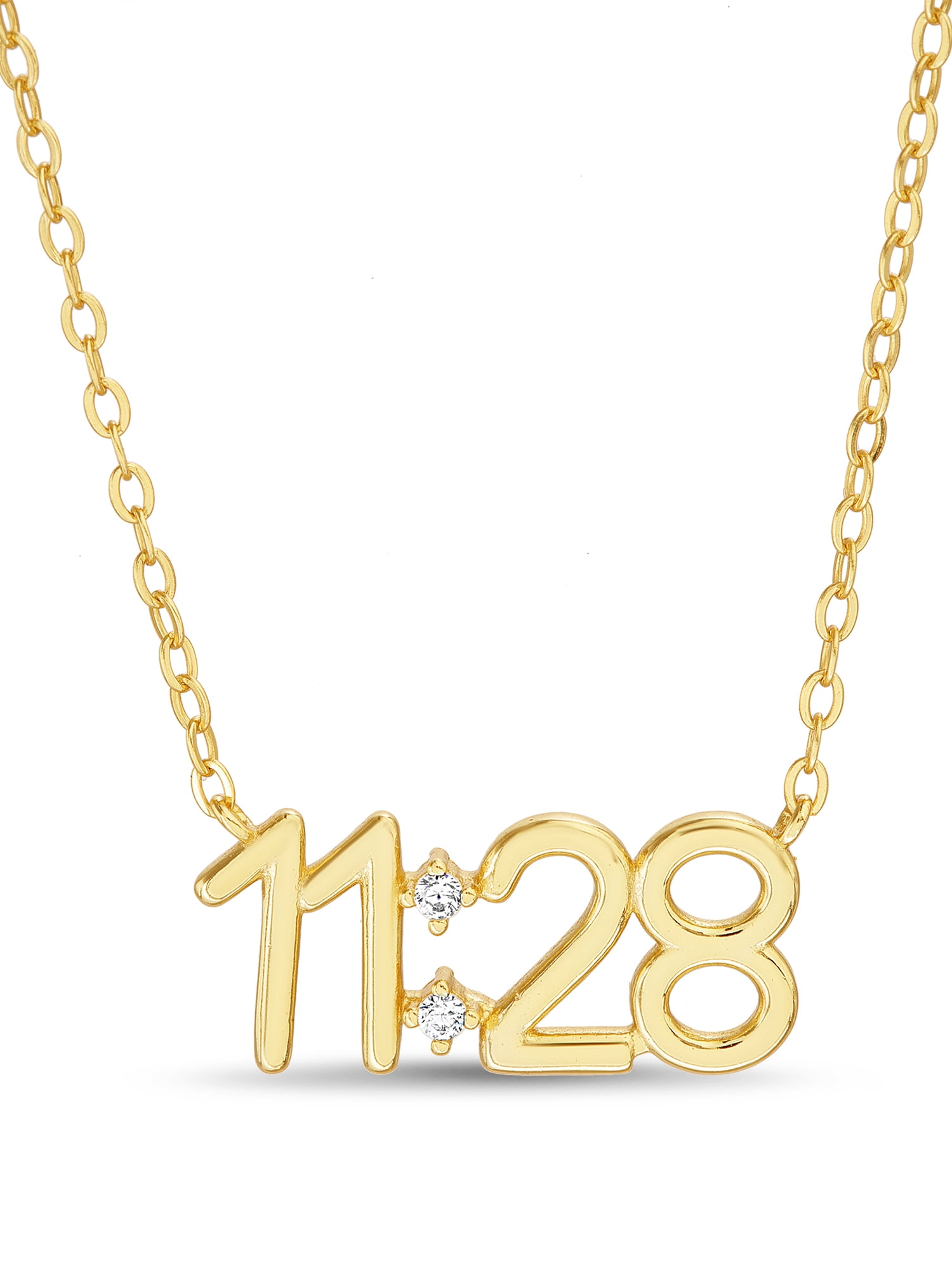 Brilliance Fine Jewelry Sterling Silver 14K Gold-Plated Bible Verse ...