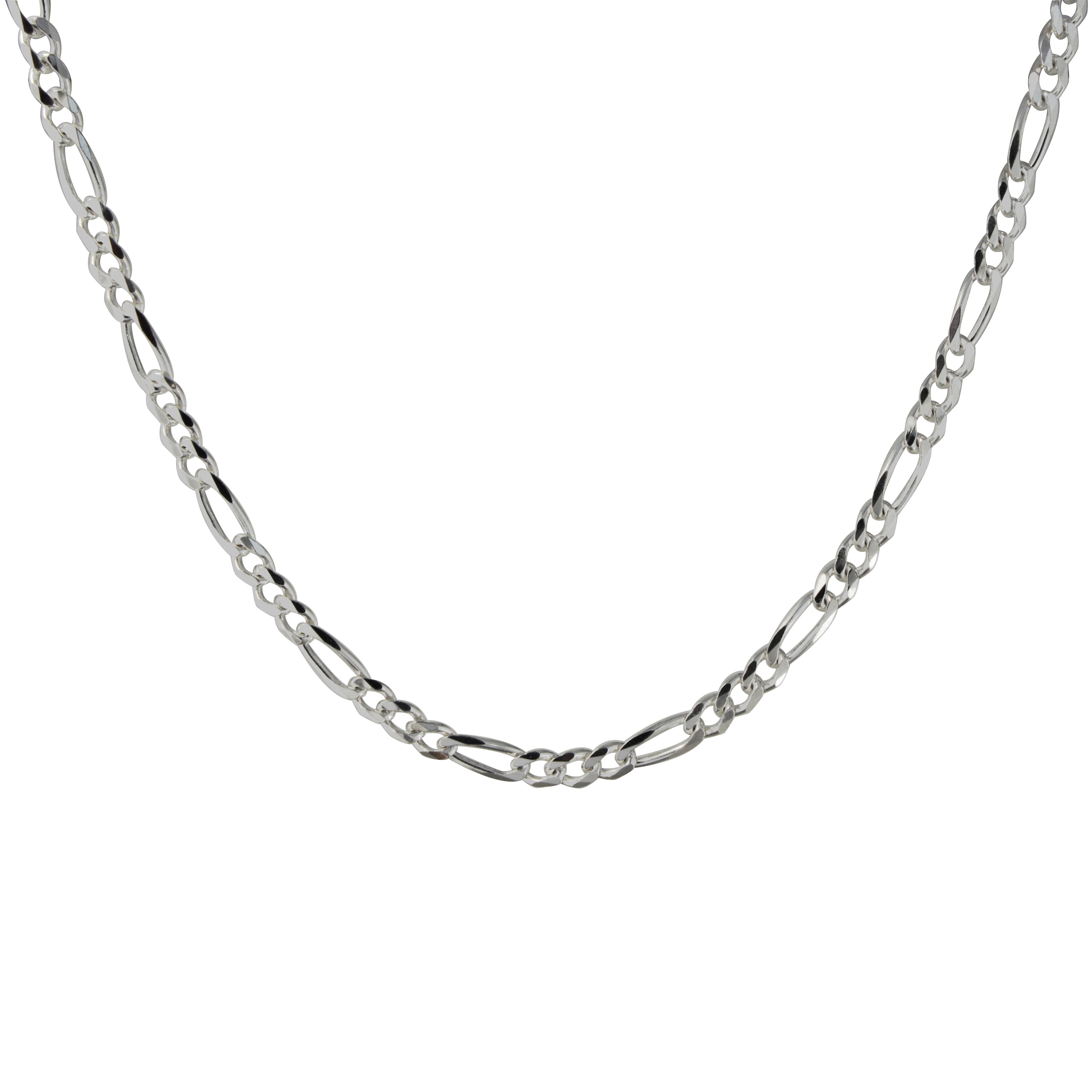 Brilliance Fine Jewelry Sterling Silver Figaro Chain Necklace, 20 in ...