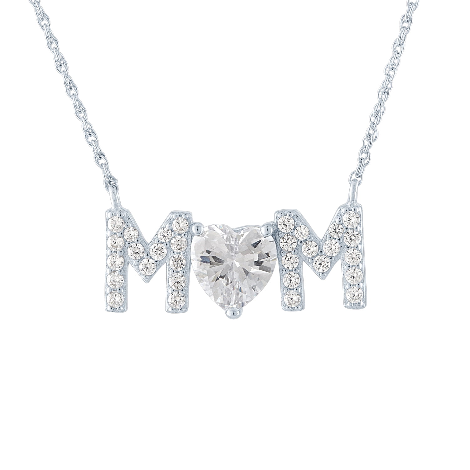 Ladies Brilliance Fine Jewelry Sterling Silver Plated Simulated Diamond ...