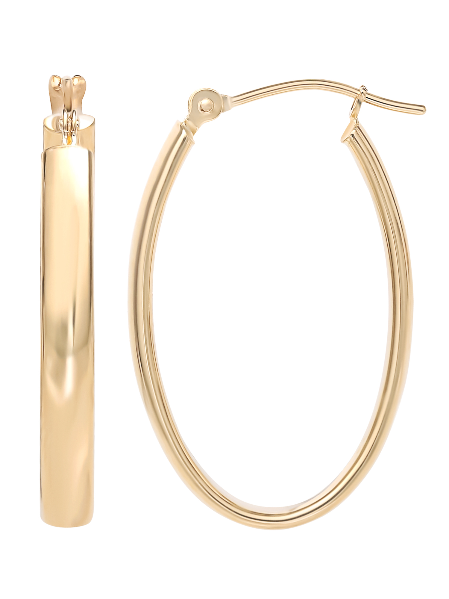 Primal Gold 14 Karat Yellow Gold Patterned Hoop Earrings - Walmart.com
