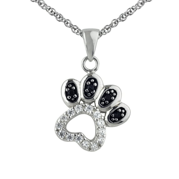 Brilliance Fine Jewelry Women's Simulated Diamond Dog Paw Pendant in ...