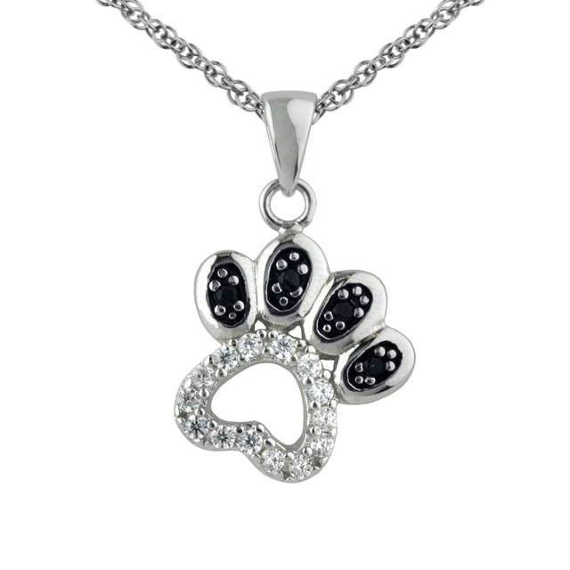 Brilliance Fine Jewelry Women's Simulated Diamond Dog Paw Pendant in ...