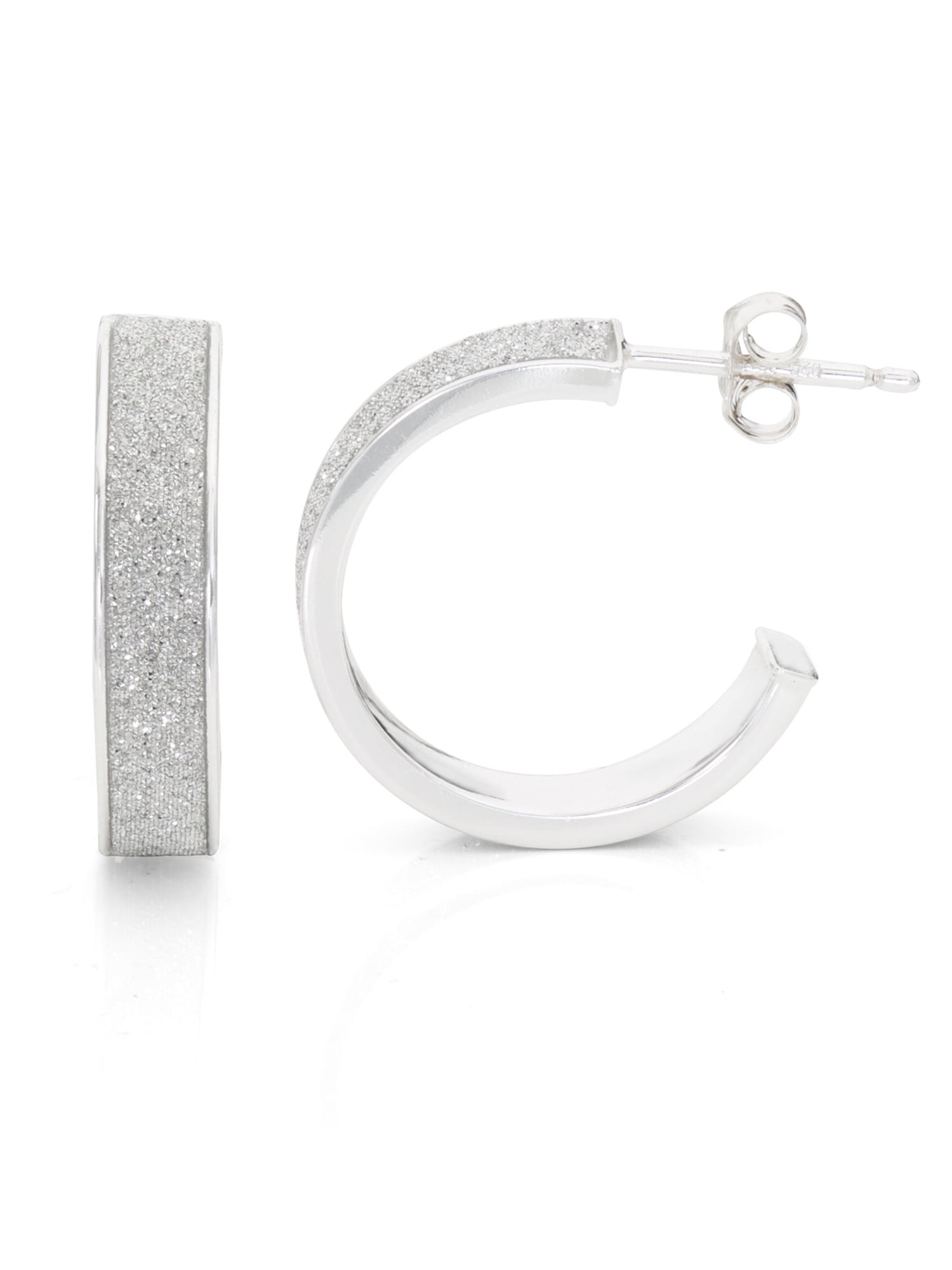 Brilliance Fine Women's Sterling Silver Paper Small Hoop Earrings - Walmart.com