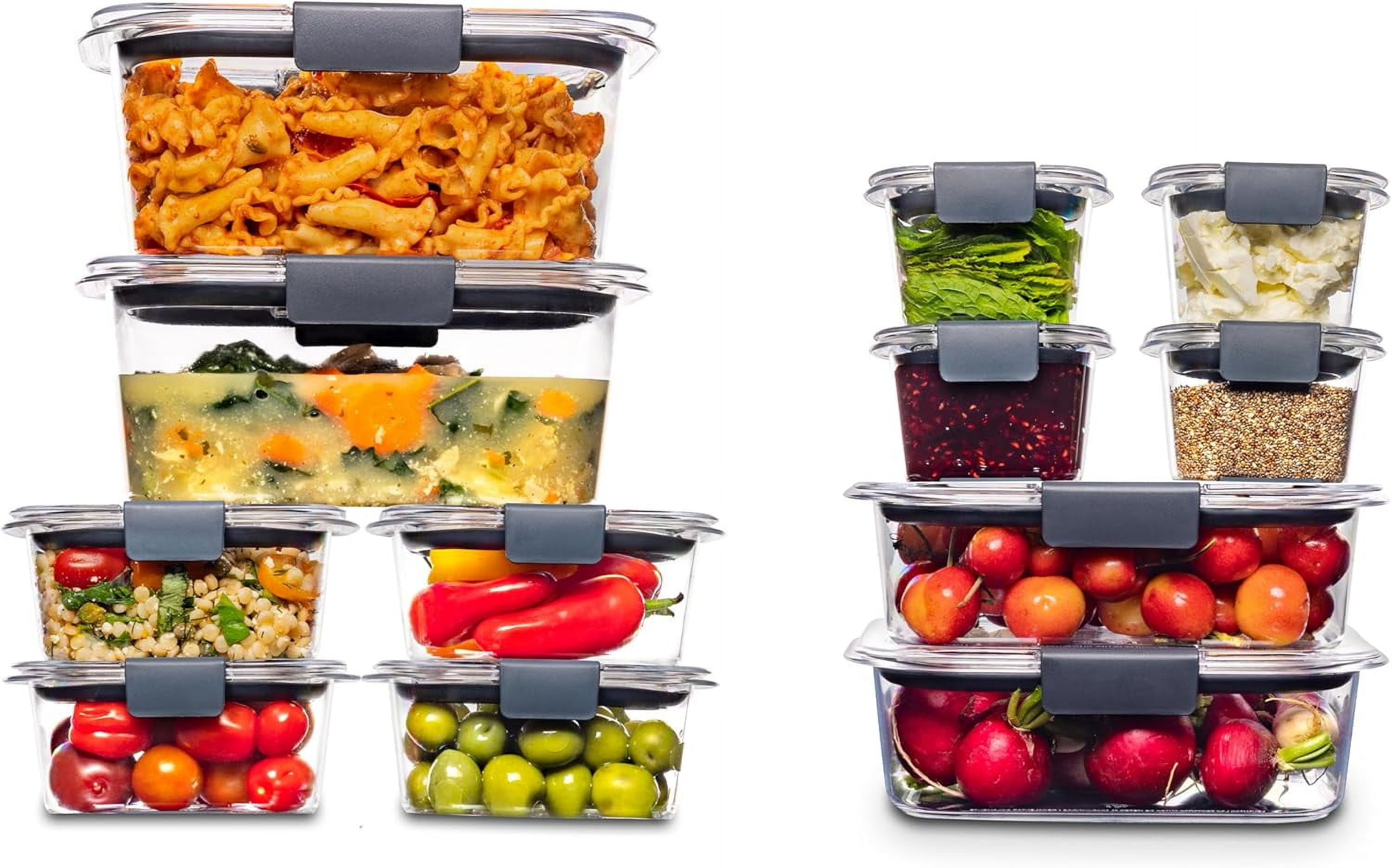 Brilliance Food Storage Containers, BPA Free, Airtight Lids, Ideal for ...