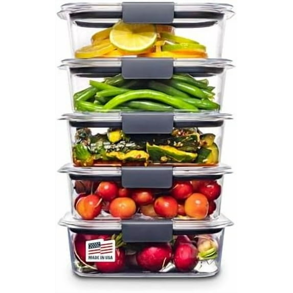 Brilliance Food Storage Containers BPA Free Airtight Lids Ideal for ...