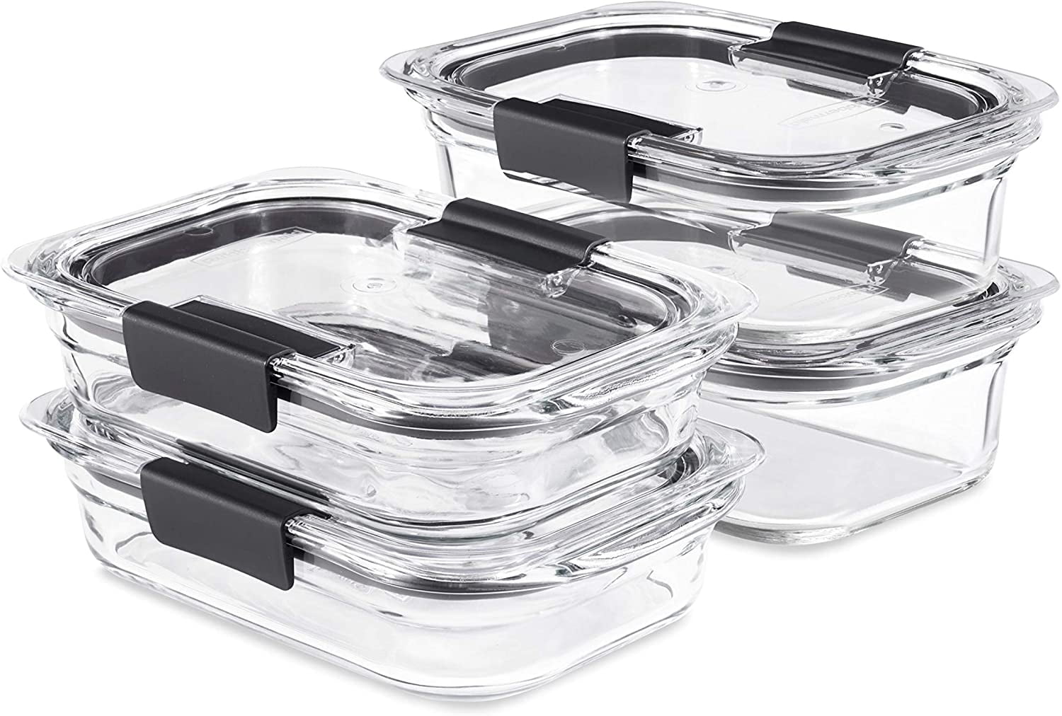 Brilliance Glass Food Storage set of 4 containers 8 total pieces (4 ...