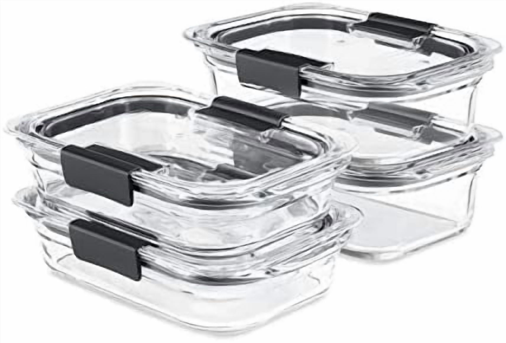 Brilliance Glass Food Storage set of 4 containers 8 total pieces (4 ...