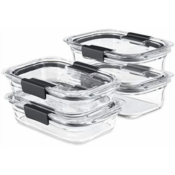 Brilliance Glass Food Storage set of 4 containers 8 total pieces (4 ...