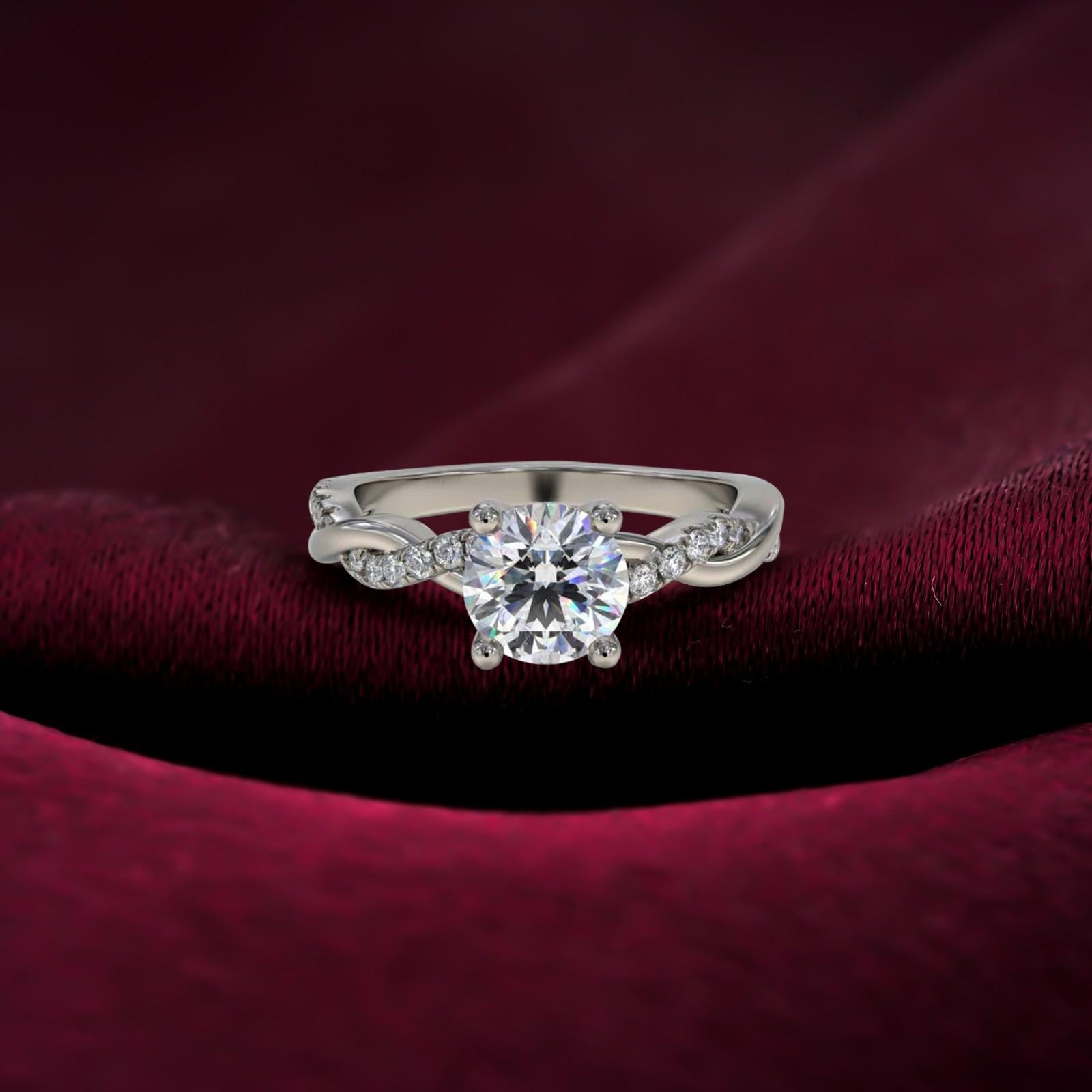 Brilliance Jewels Sterling 1.50 Carat Round Cut Silver Moissanite ...