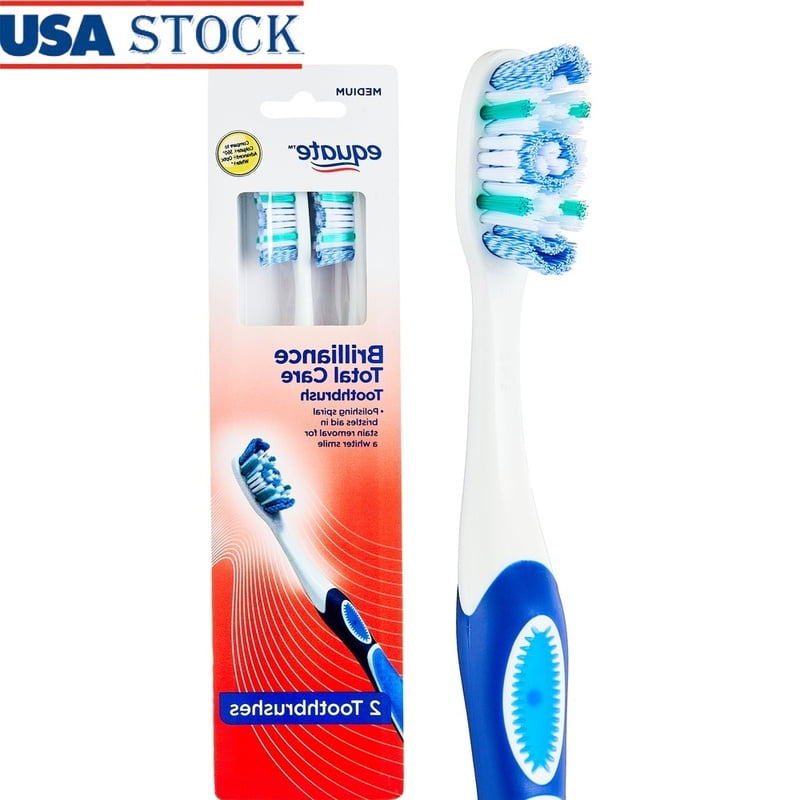 Brilliance Total Care Toothbrushes Medium Bristles Children Adults 2 ...