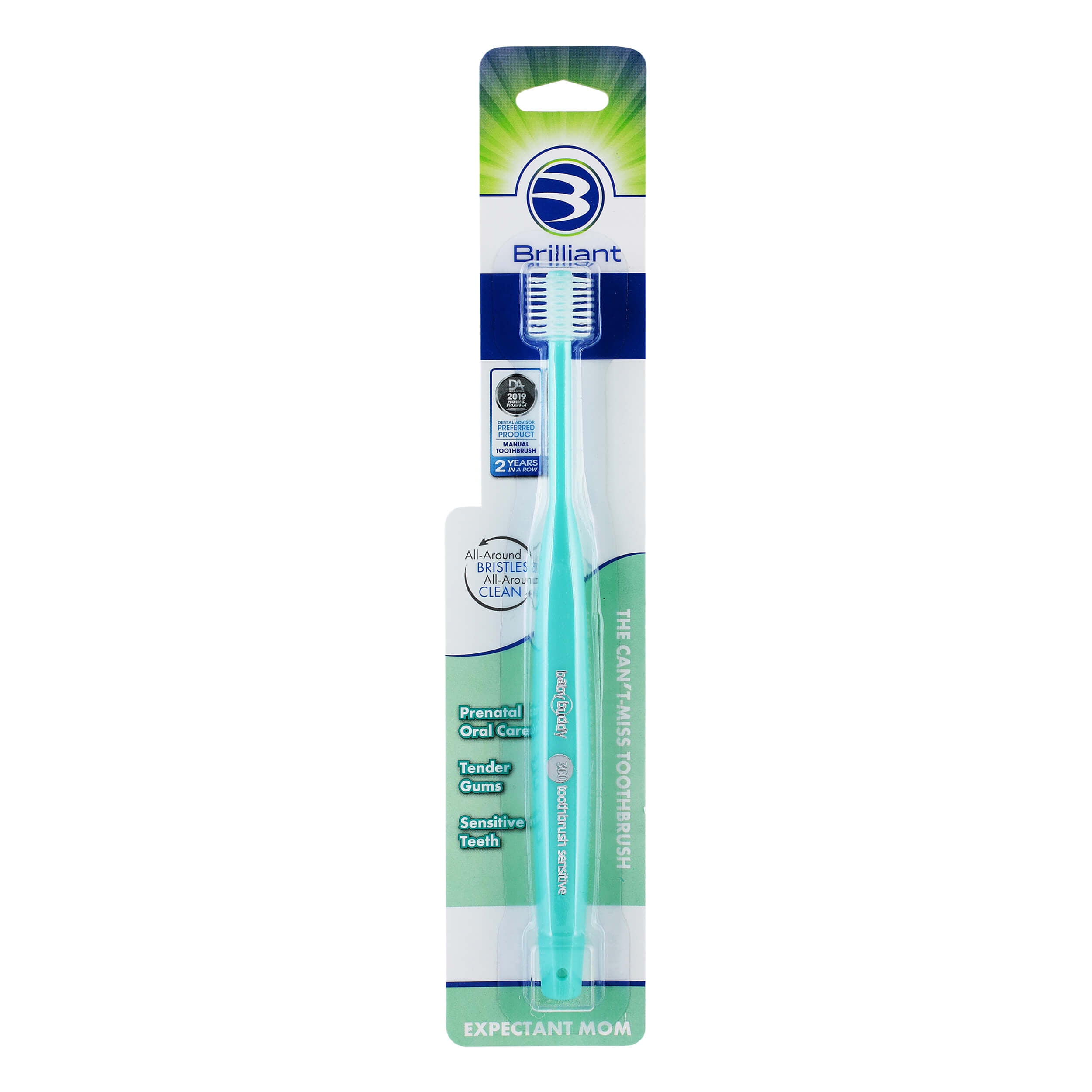 Brilliant Adult Sensitive Toothbrush for Expectant Mom, 360-Degree Soft ...