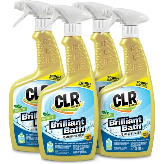 Brilliant Bath Foaming Bathroom Cleaner Spray - Dissolves Calcium, Lime ...