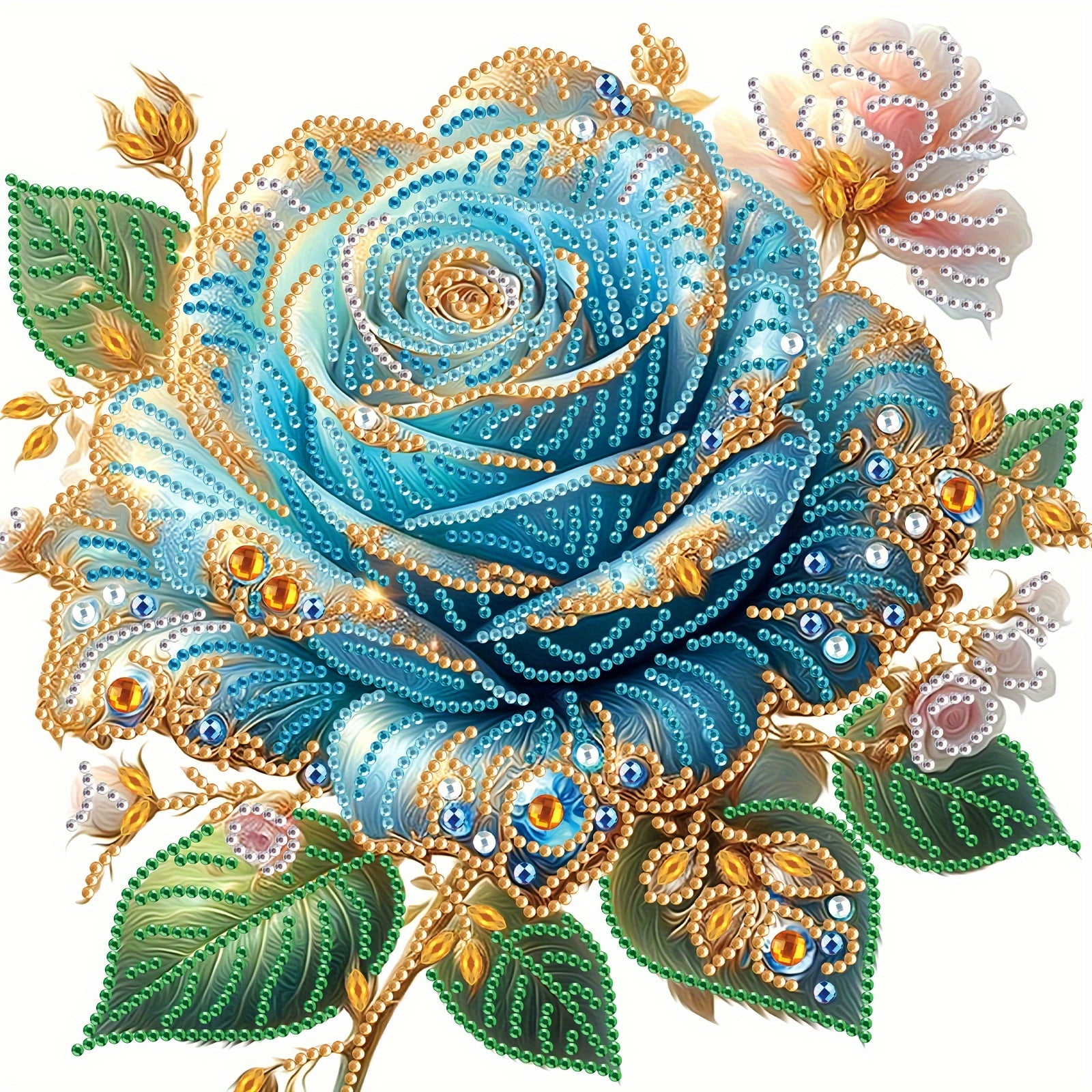 Brilliant Blue Rose Diamond Art Painting Kit - Walmart.com