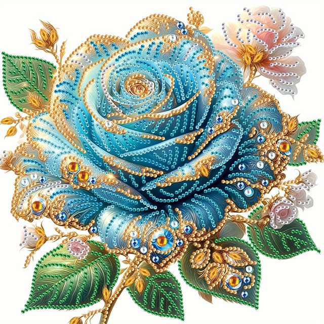 Brilliant Blue Rose Diamond Art Painting Kit - Walmart.com