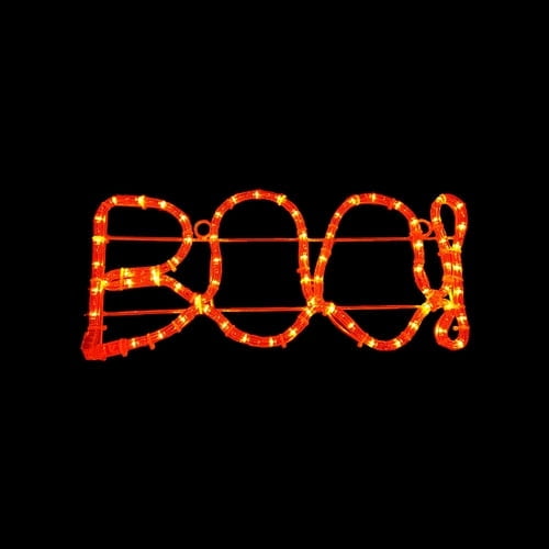Brilliant Brand Led Rope Light Halloween Boo Sign Decoration Indoor ...