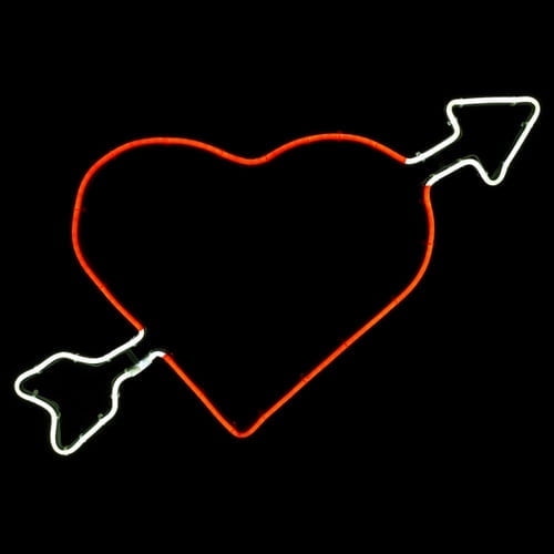 Brilliant Brand Lighting LED Neon Strip Light Heart with Cupid's Arrow ...