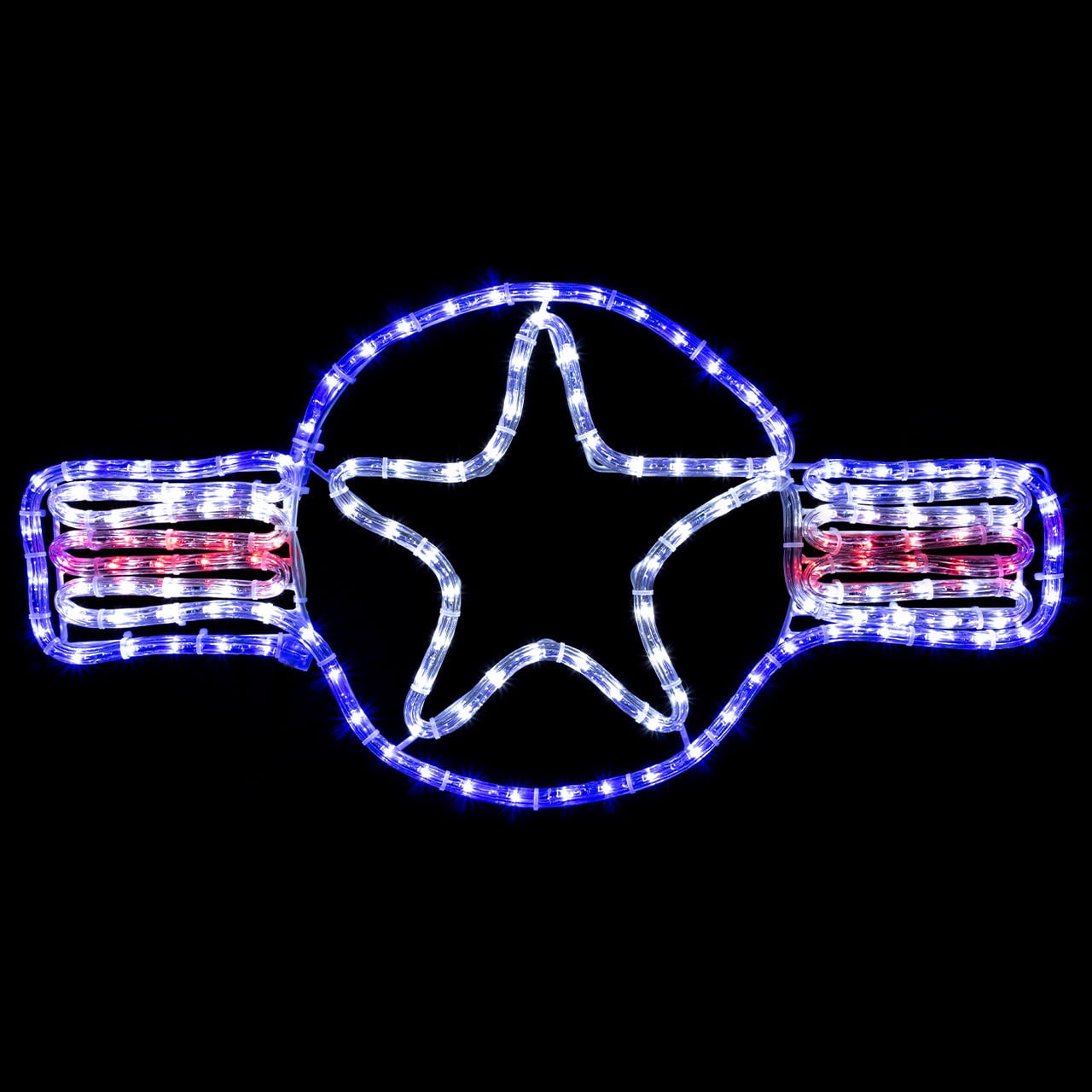 Brilliant Brand Lighting LED Rope Light Patriotic Air Force Stars and ...