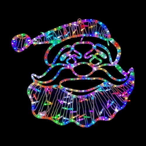 Brilliant Brand Lighting RGB Color Changing LED Rope Light Santa Face ...