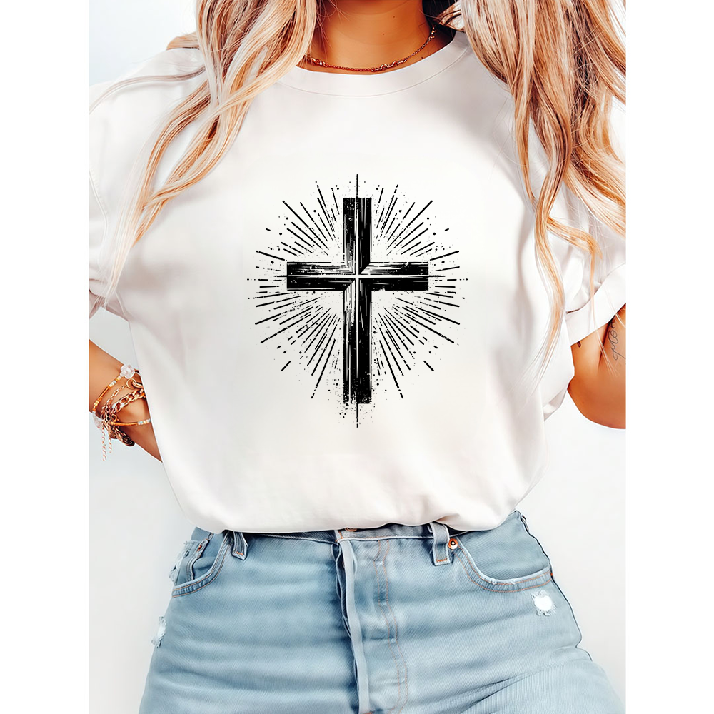 Brilliant Cross Design Graphic Tees for Women & Men Christian Faith ...