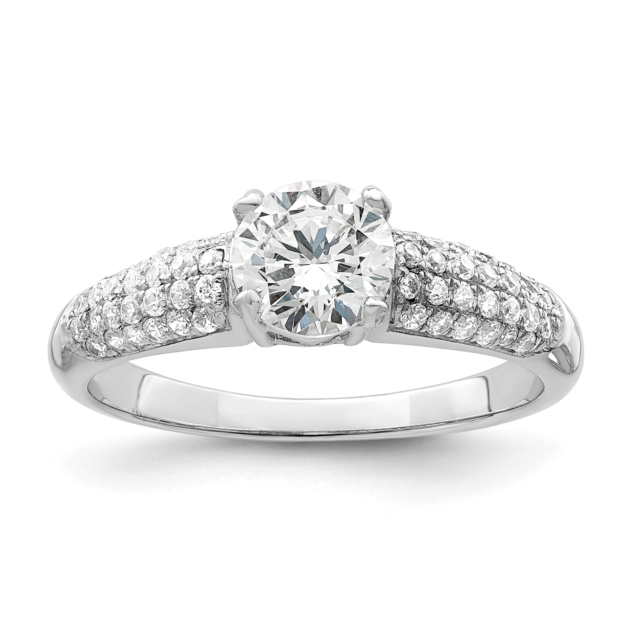 Brilliant Embers 925 Sterling Silver 53 Stone Micro Pav Cubic Zirconia ...