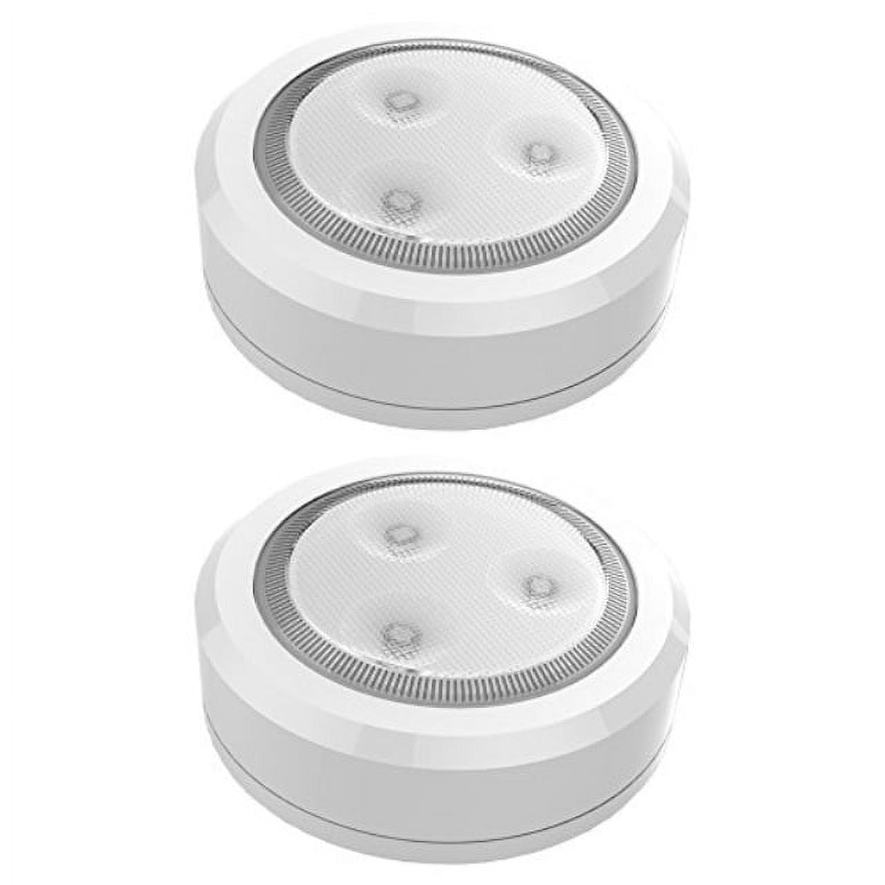 Brilliant Evolution Ultra Thin LED Puck Light 2-Pack, White, Wireless ...