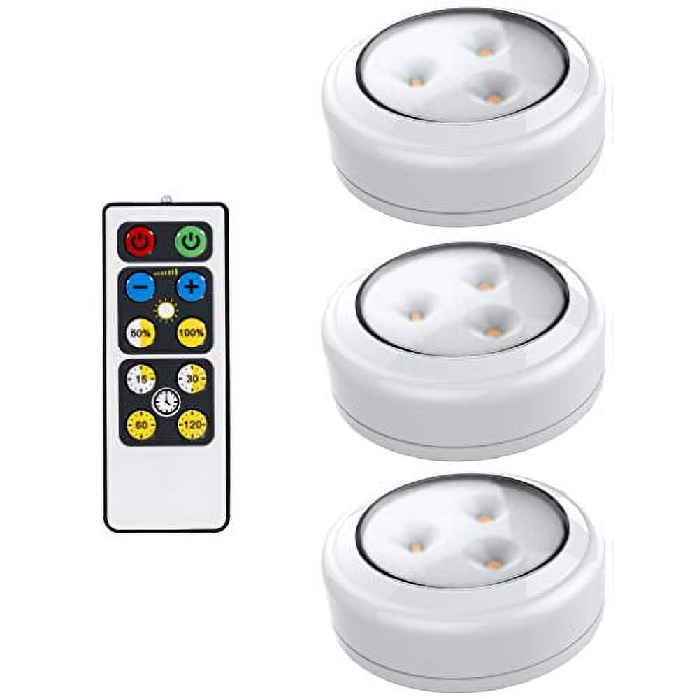 Brilliant Evolution Wireless LED Puck Light 6 Pack With Remote Control ...