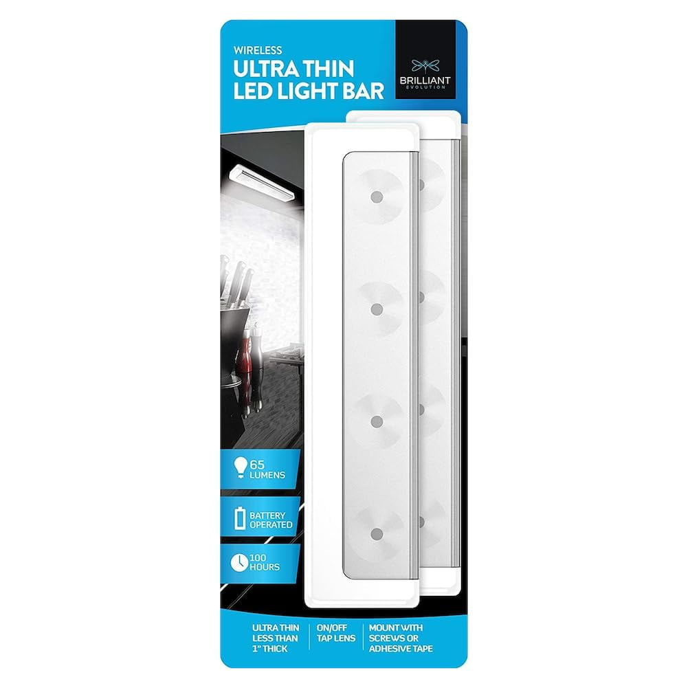 Brilliant Evolution Wireless LED Stick On Light 2 Pack, Under Cabinet ...