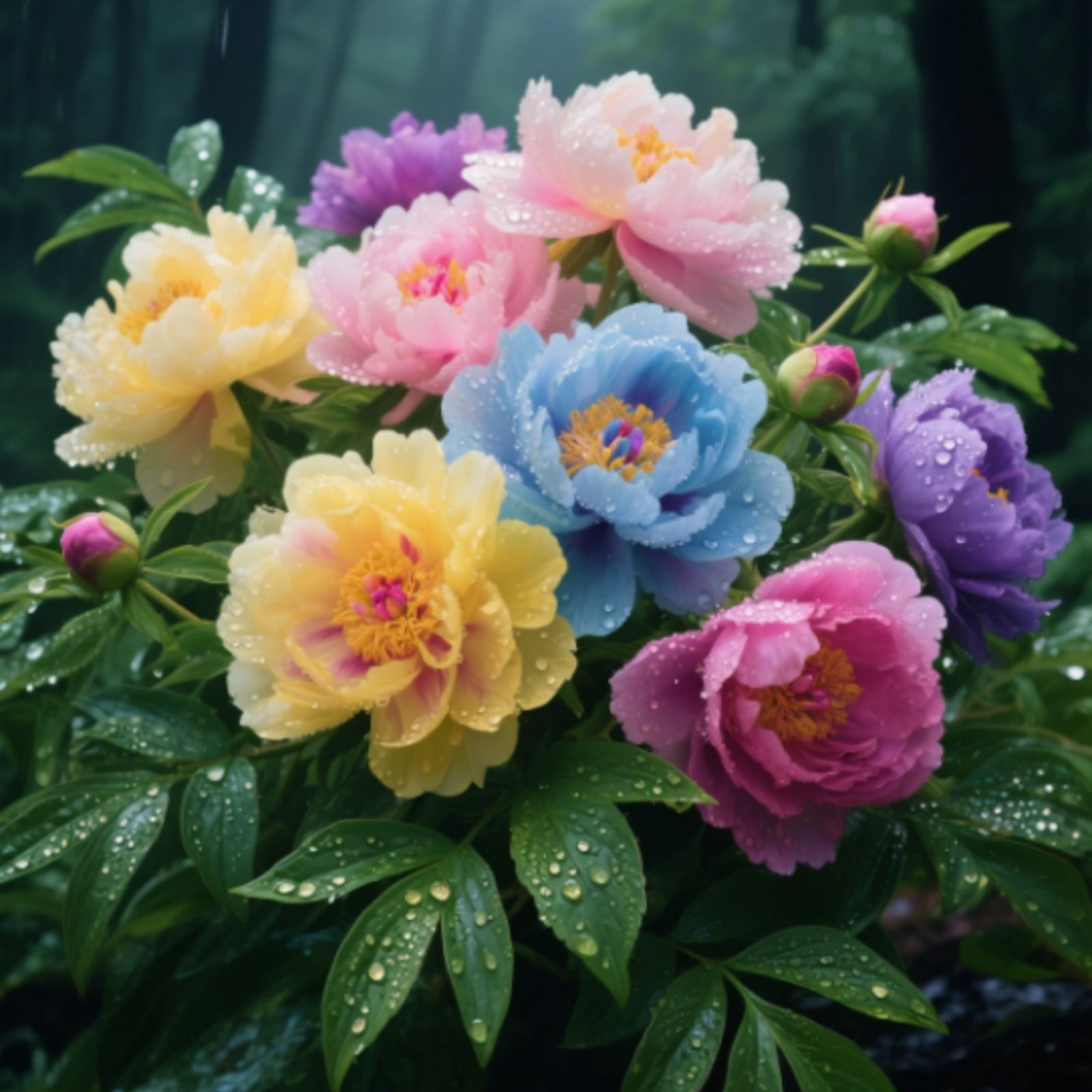 Brilliant Peony-- Bulk--10 color options -- Garden Stake for Outdoor ...