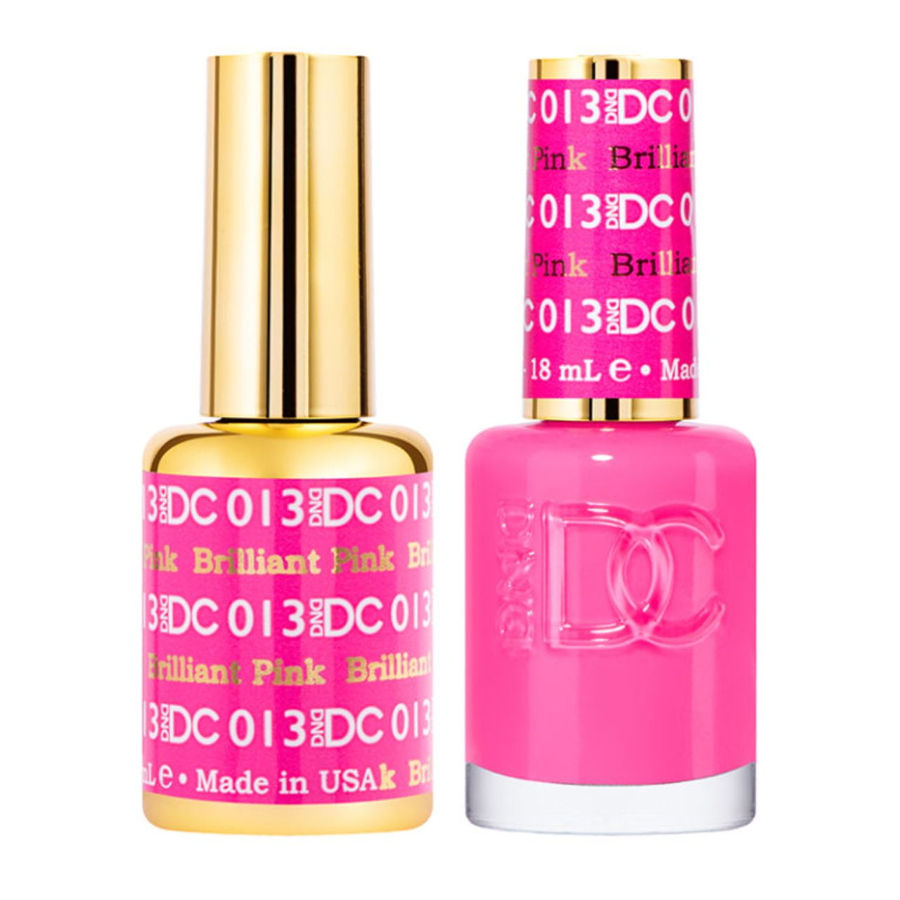 DND Gel & Lacquer Nail Polish Set - Brilliant Pink #013, Long-Lasting ...