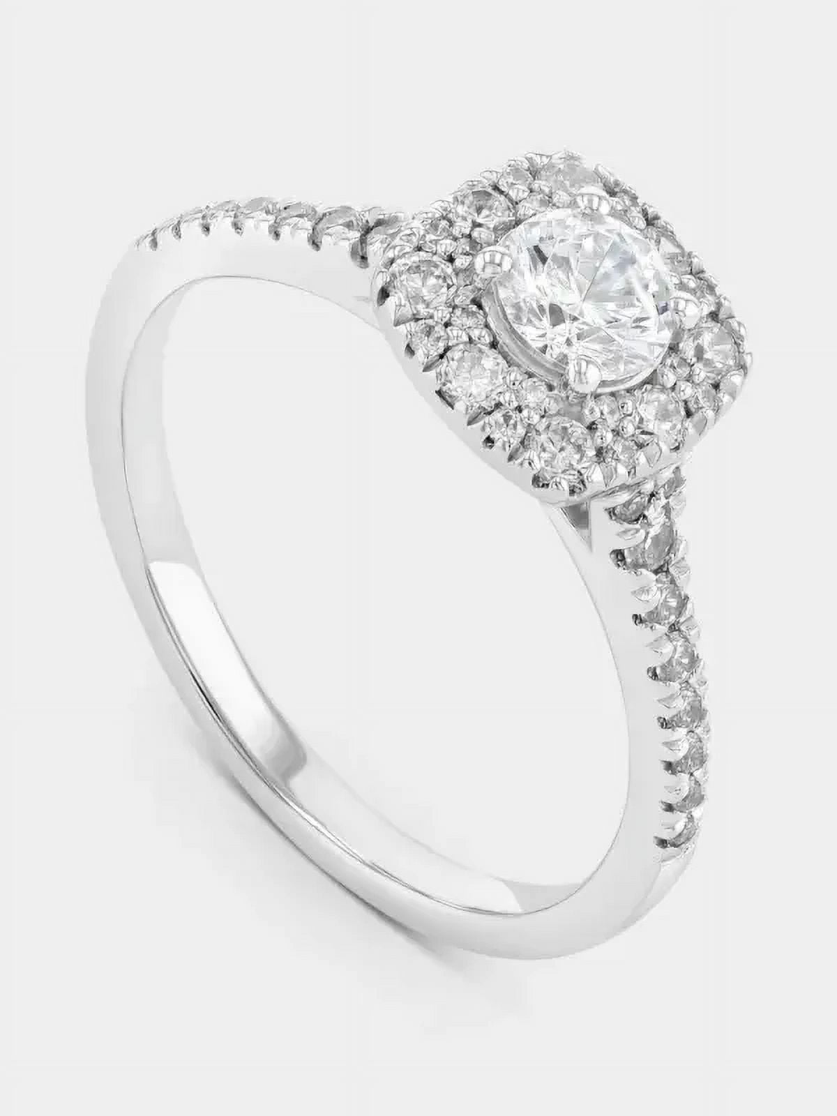 Brilliant Plated White/Yellow/Rose Gold Round Ring Engagement Diamond ...