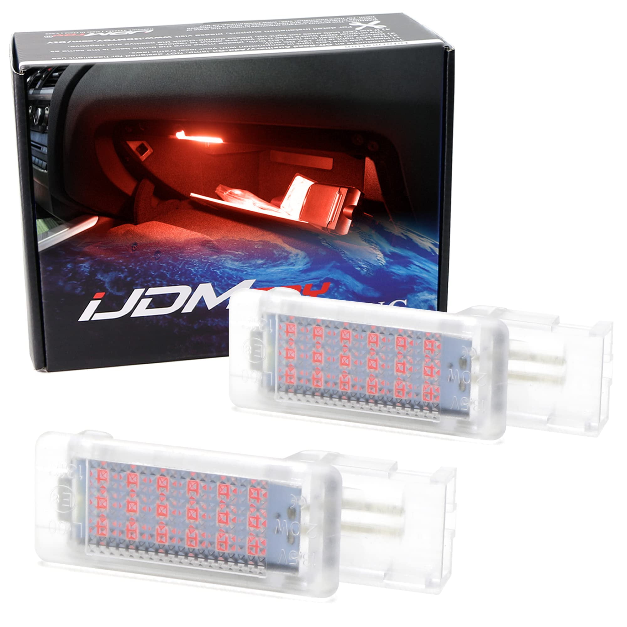 Brilliant Red LED Compartment Glove Box or Footwell Lights For ...