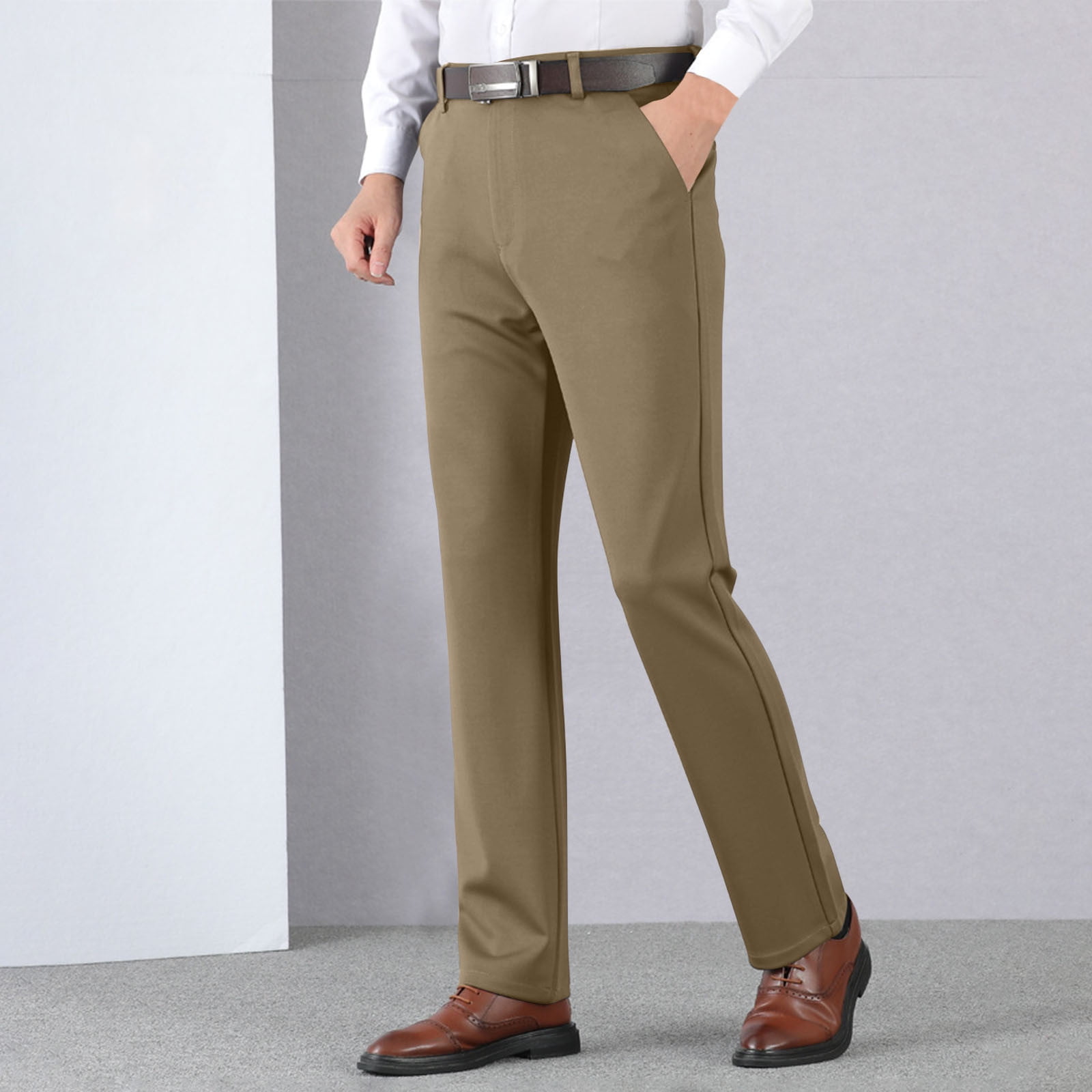 Brilliant Regular Fit Work Pants for Men Straight Legs Pocket Zipper ...