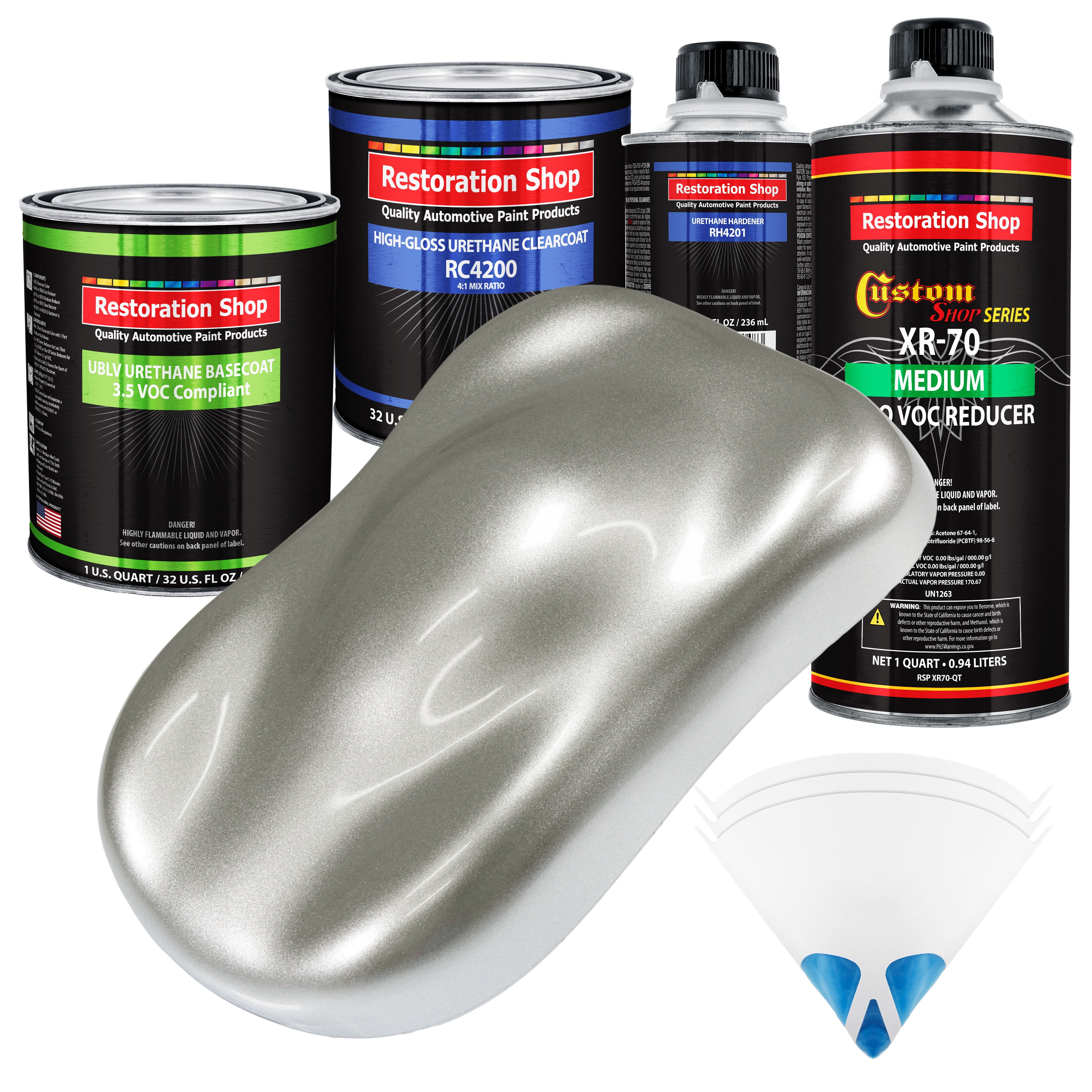 Brilliant Silver Firemist Quart Kit Low VOC URETHANE BASECOAT Car Auto ...