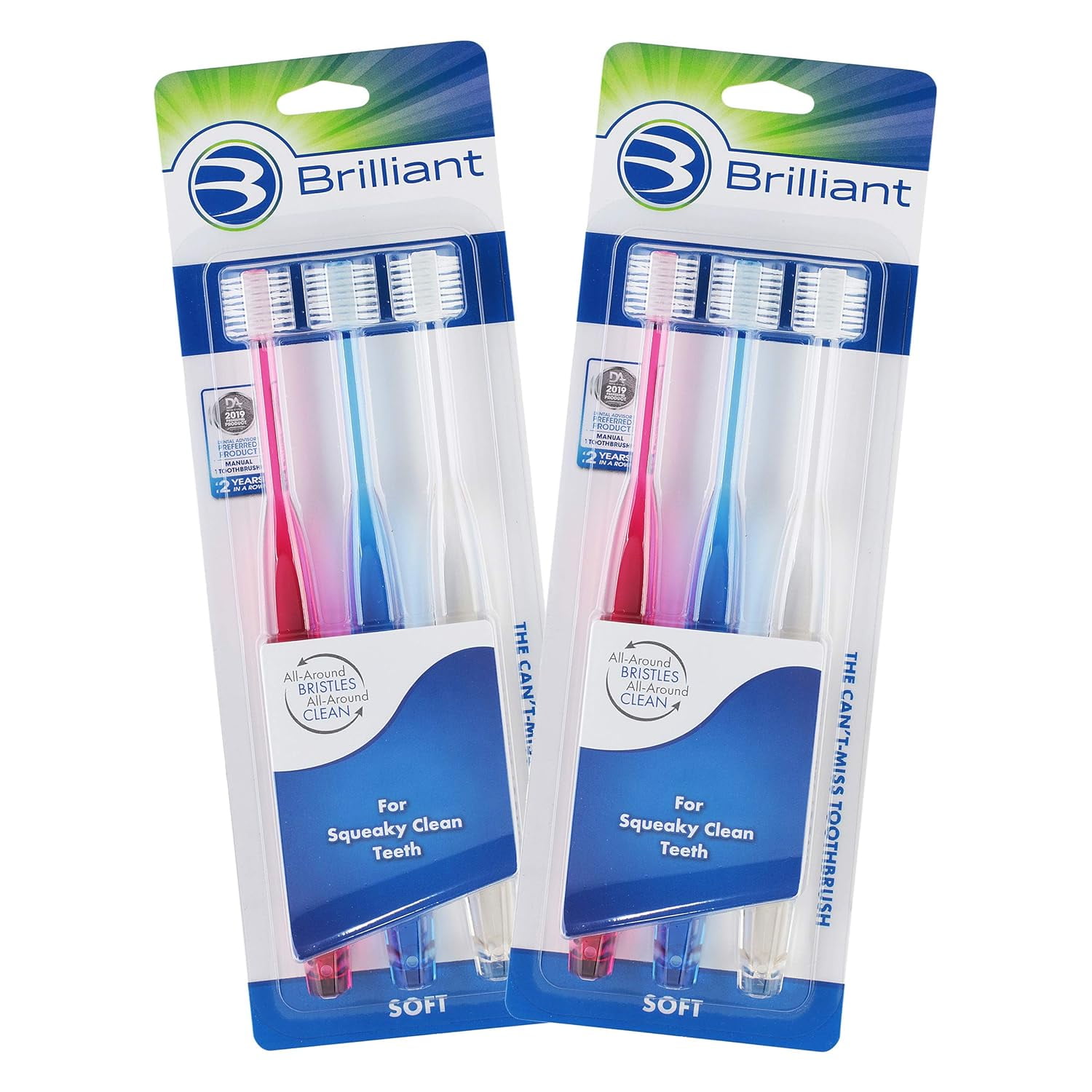 Brilliant Soft Adult Toothbrush, 10,000+ Microfiber Bristles for ...