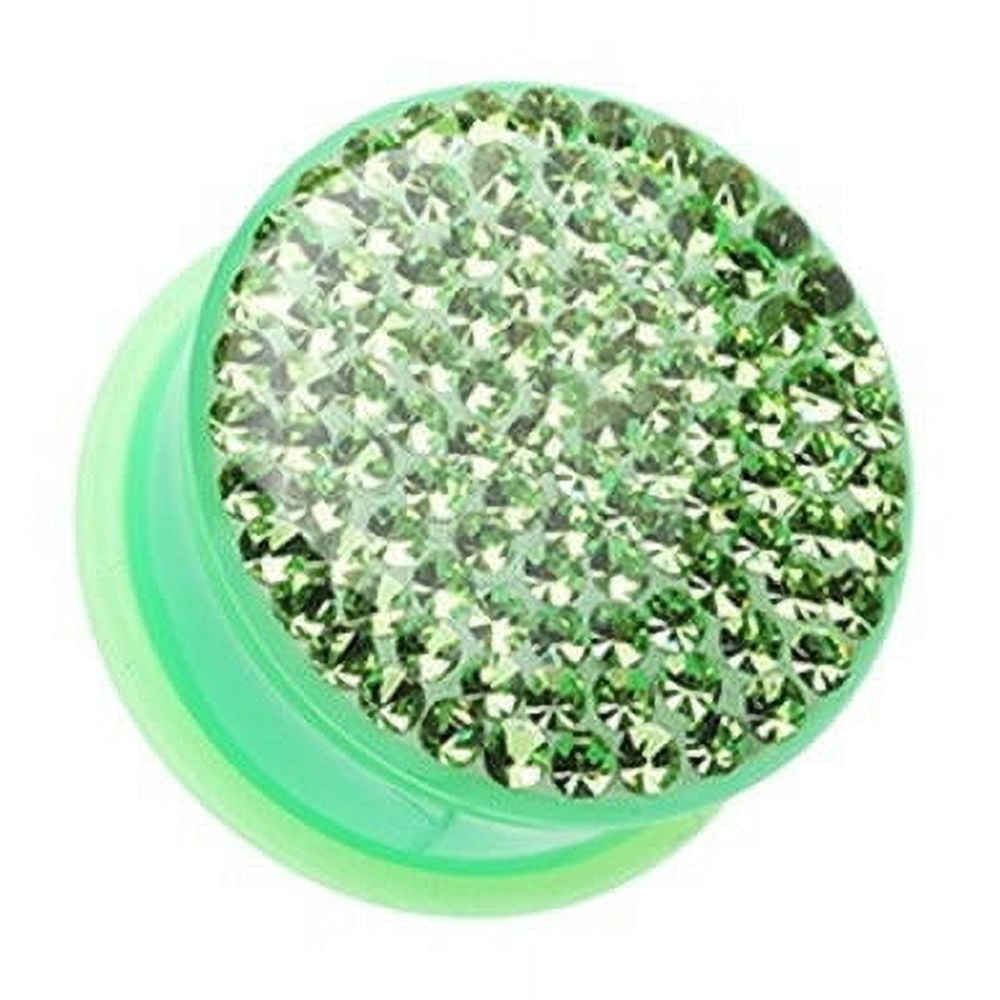 Brilliant Sparkles Color Body Single Flared Ear Gauge Plug Earrings ...