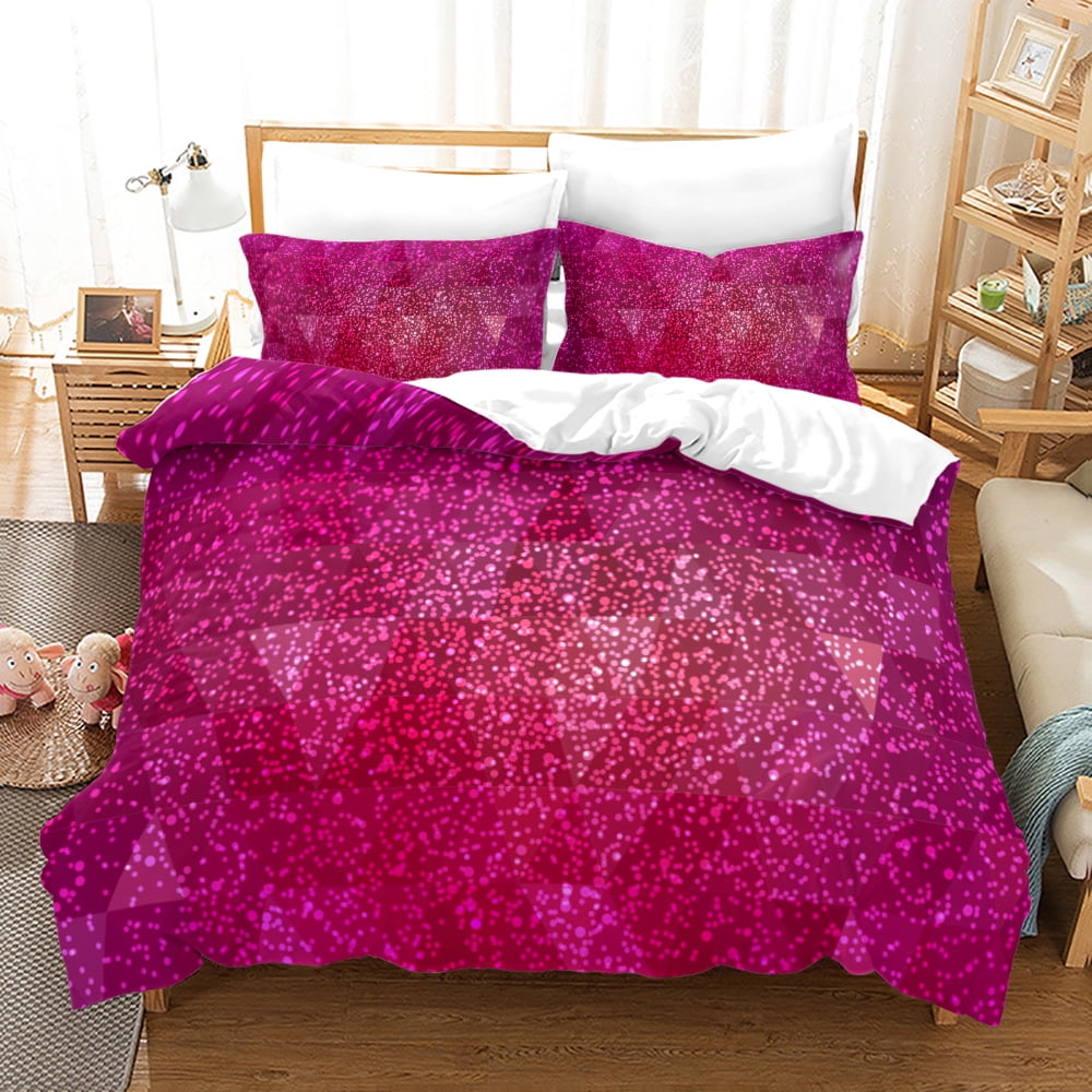 Brilliant Starlight Duvet Cover Gradient Color Bedding Set Simple Sweet ...