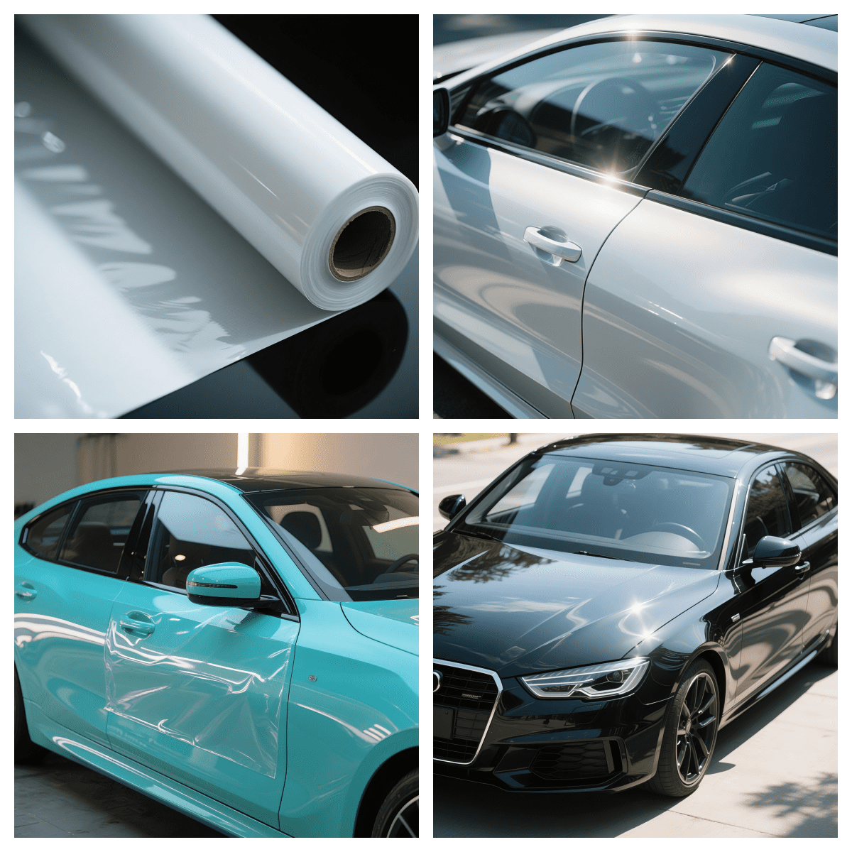 【Brilliant White Gloss】TPH Gloss White Vinyl Wrap Film 1X5FT Premium ...