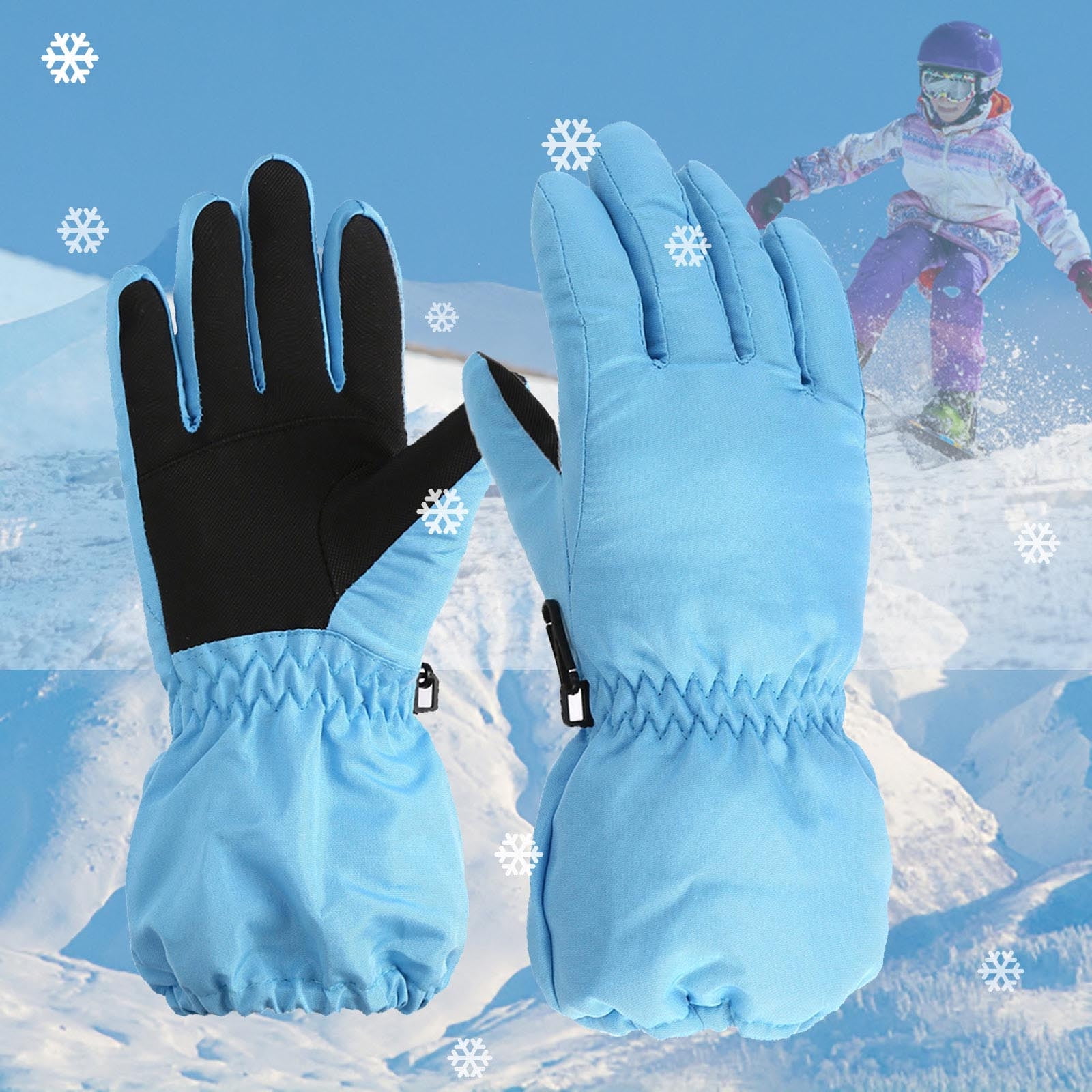 Brilliant Winter Gloves Waterproof Toddler Girls Boys Snow Gloves Kids ...