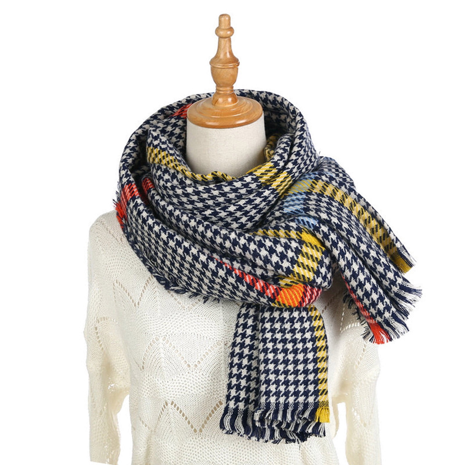 Brilliant Winter Scarf for Women Cold Weather 190*75CM Women Lattice ...