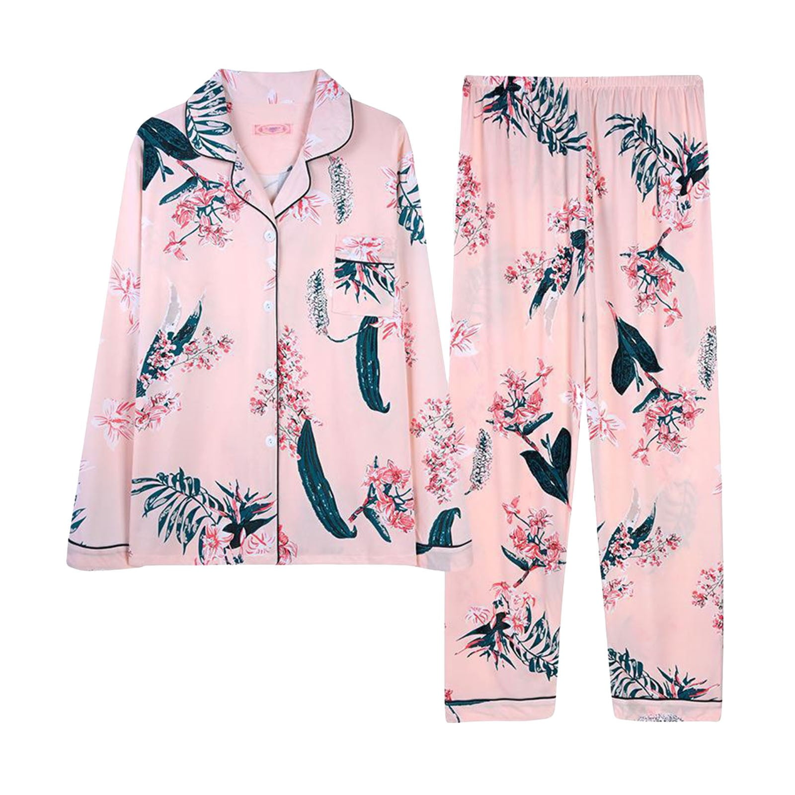 Brilliant Womens Pajama Plus Size Womens Silk Satin Pajamas Set Two ...