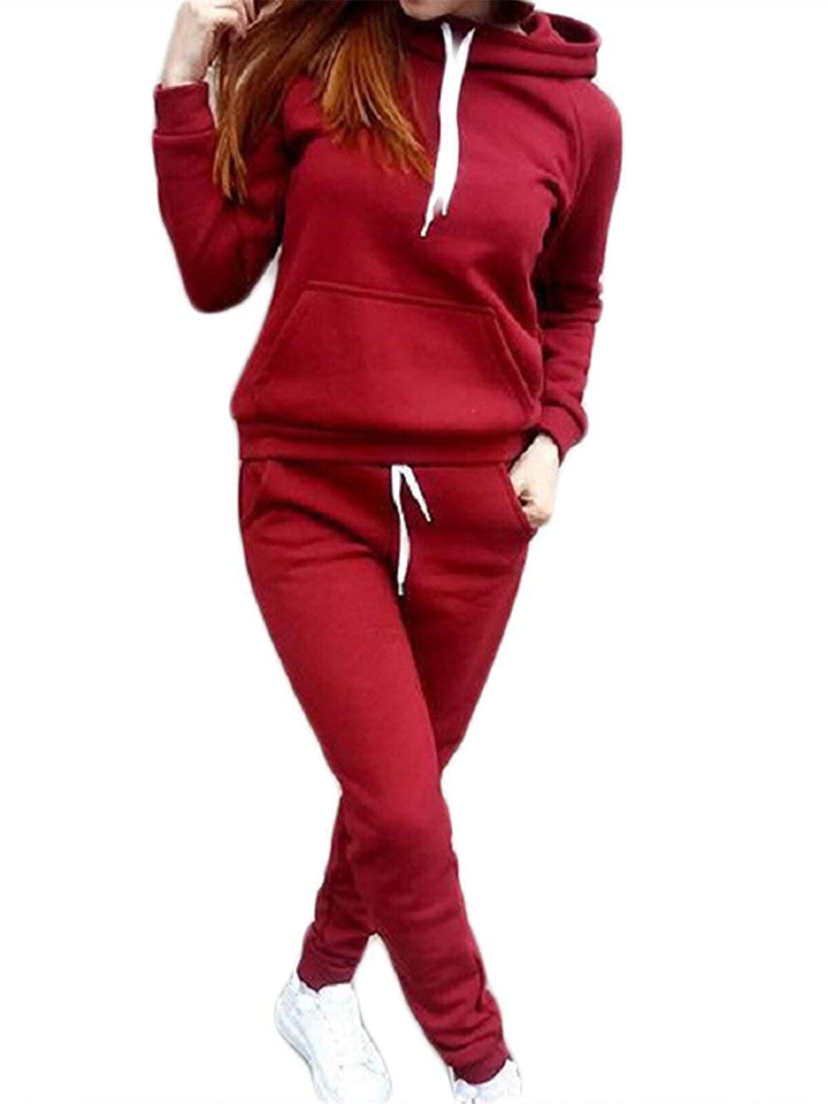 BrilliantMe Women Jogger Outfit Suits Long Sleeve Sets Tracksuit 2pcs ...
