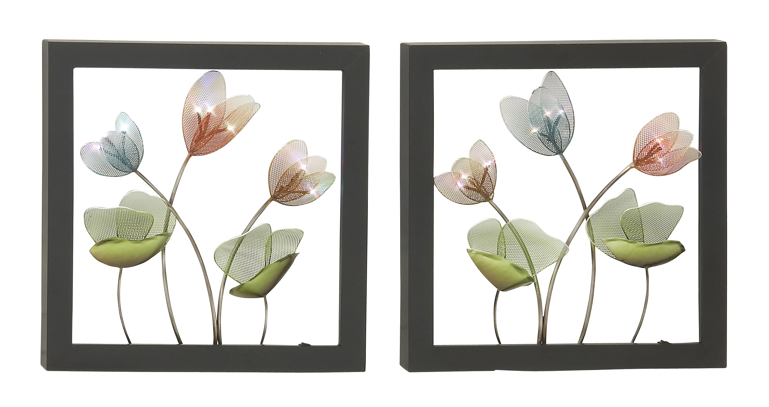 Brilliantly Styled Metal Led Wall Plaque 2 Assorted - Walmart.com