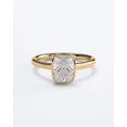 Brilliaura 2 CT Cushion Cut Bezel Lab Grown Diamond Engagement Ring for ...