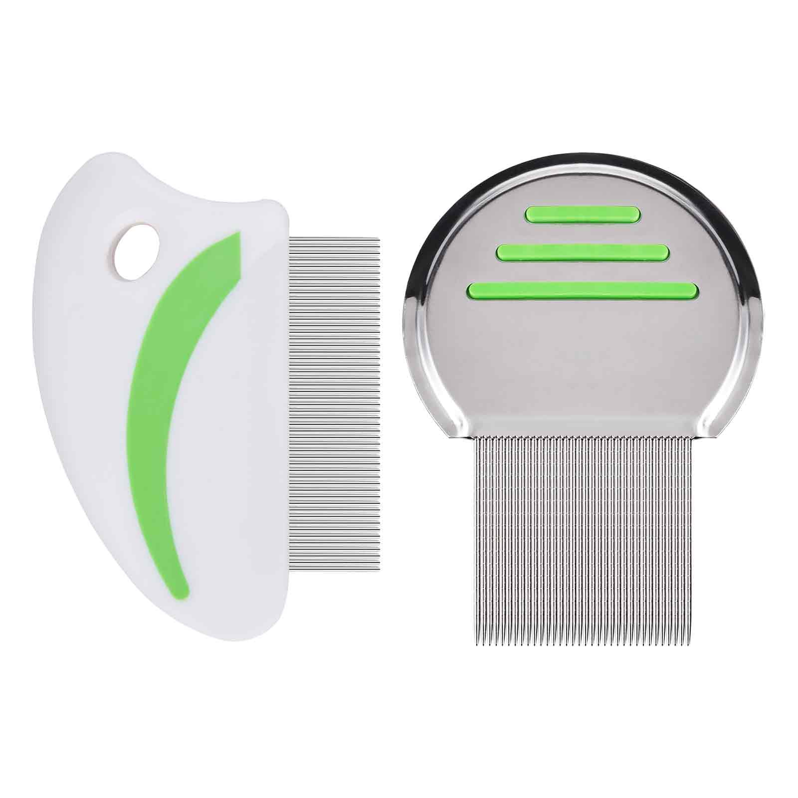 Brillirare 2 Pack Pet Fine Tooth Plastic Comb, Stainless Steel Dog Cat ...