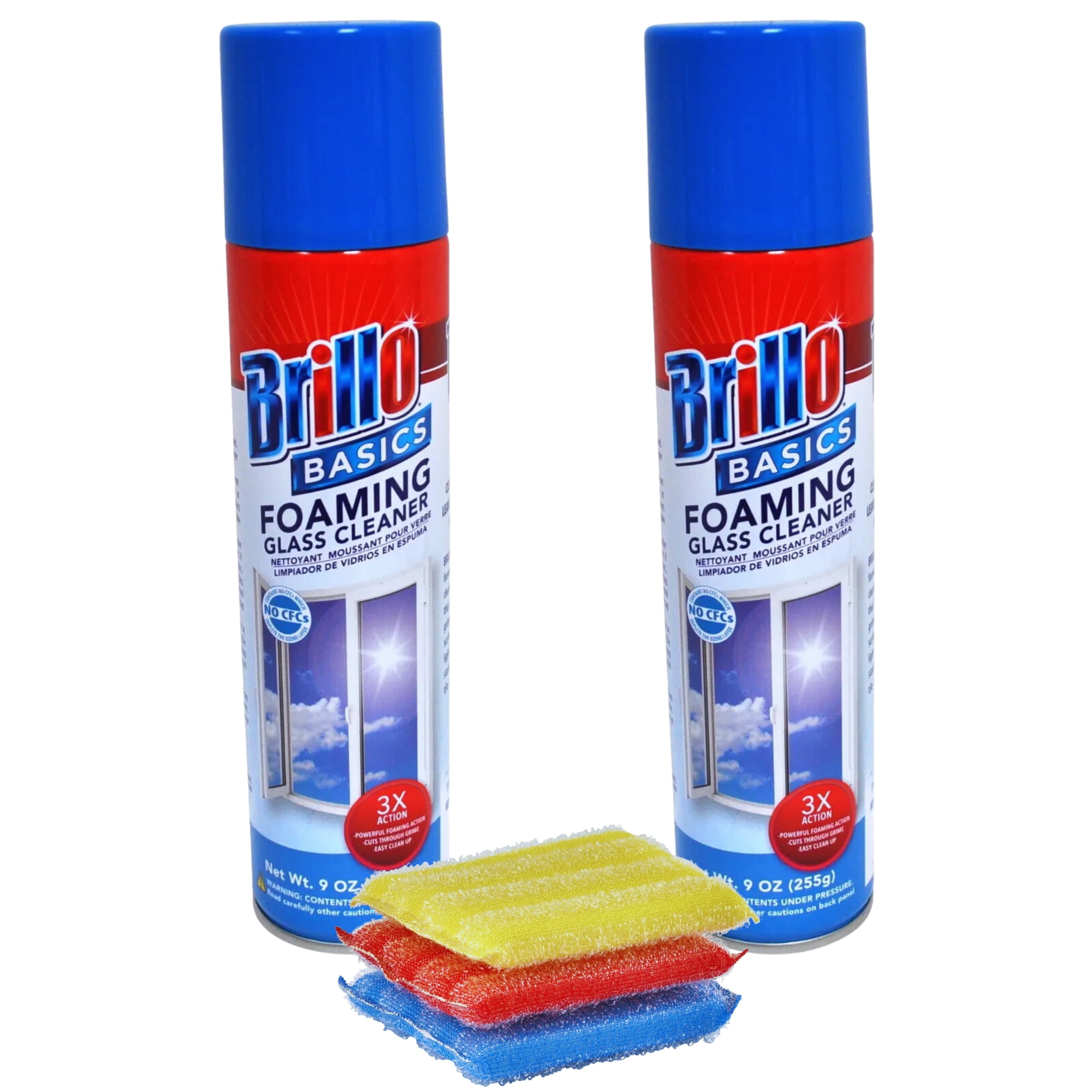 Brillo Basics Foaming Glass Cleaner Spray, Fresh Scent Household ...
